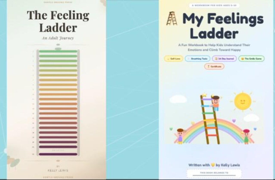 Feelings Ladder Bundle — Kids & Adult Workbook Set | Printable PDF ...