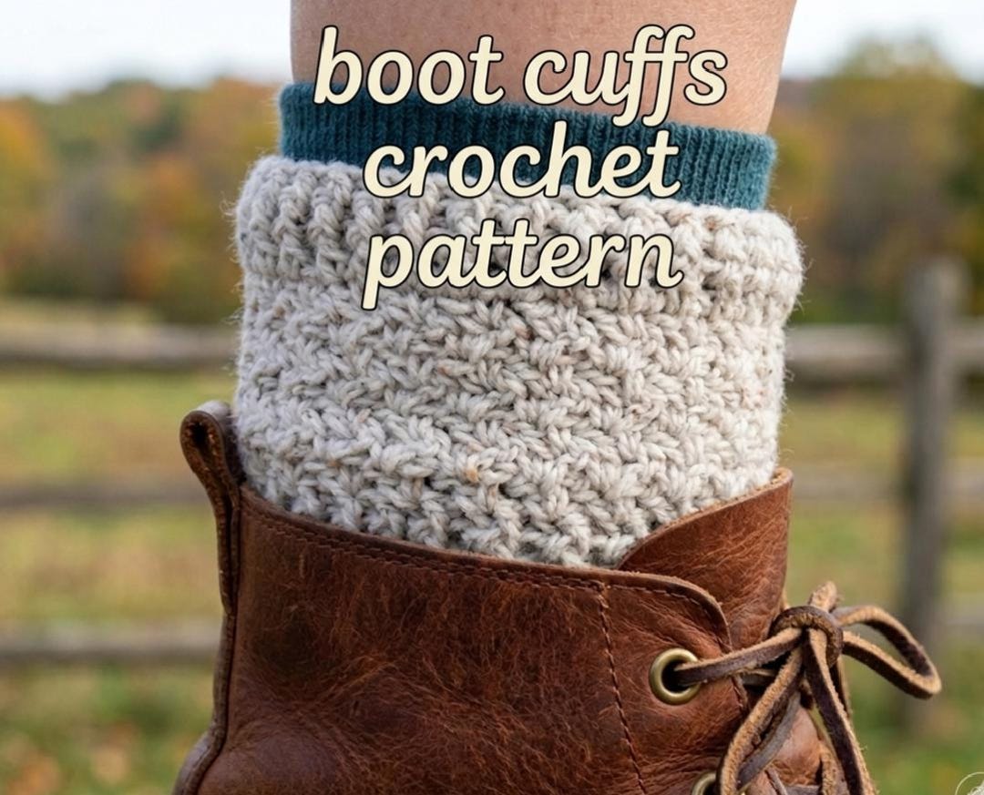 Chunky Ribbed Boot Toppers Crochet Pattern – Beginner Friendly DIY ...