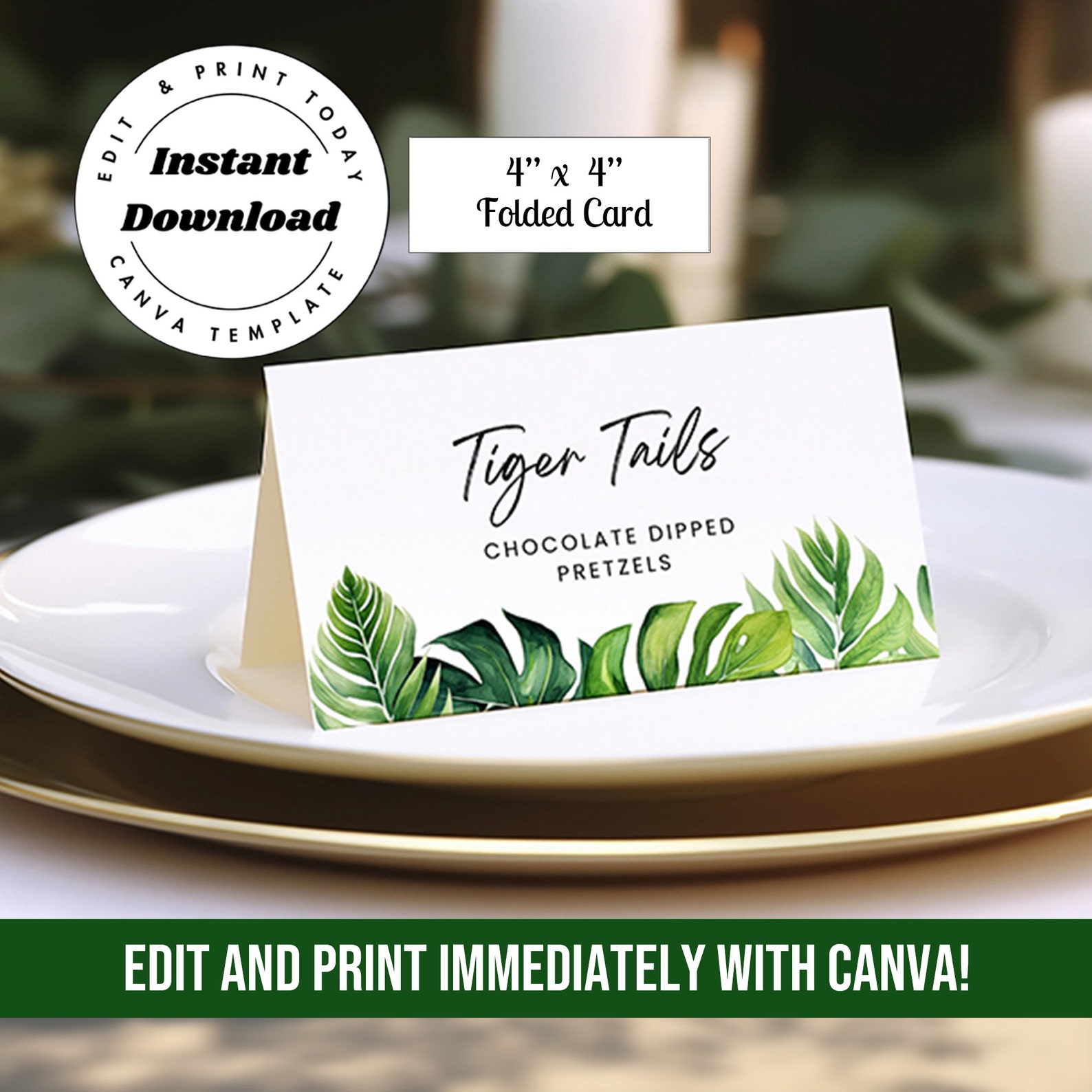 EDITABLE Safari Wild One Birthday Table Card, Wild One Printable ...