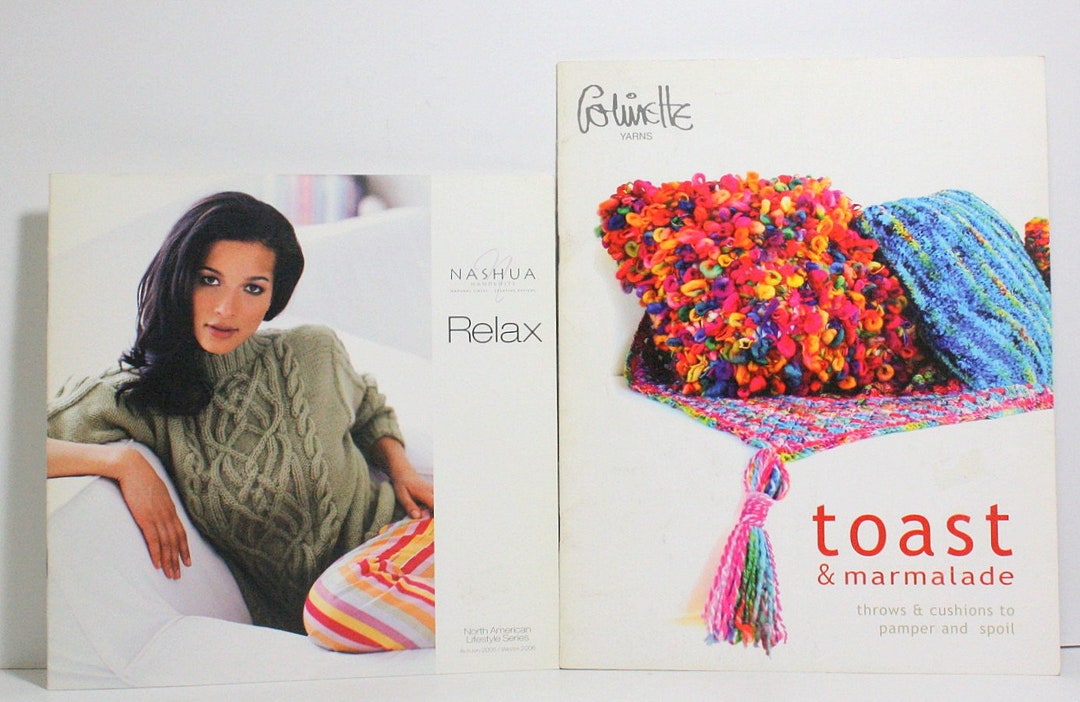 Set of 2 Knitting Booklets, Colinette Yarns, Nashua Handknits, Collectible Knitting Designs ...