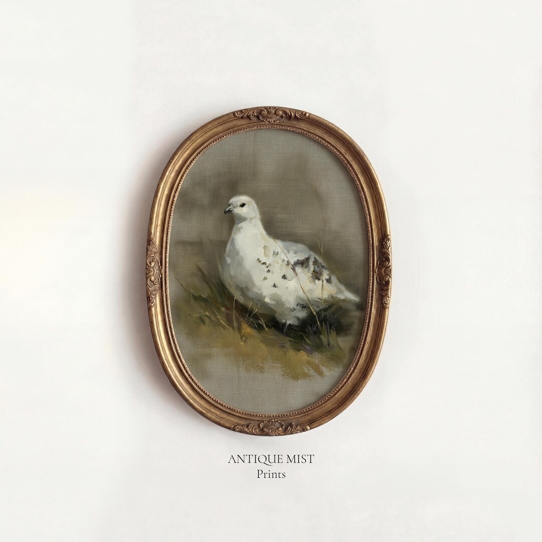 Vintage Bird Painting, Rustic Farmhouse Wildlife Art (digital Download ...