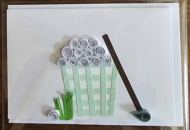 Golf Quilled Greeting Card - Etsy
