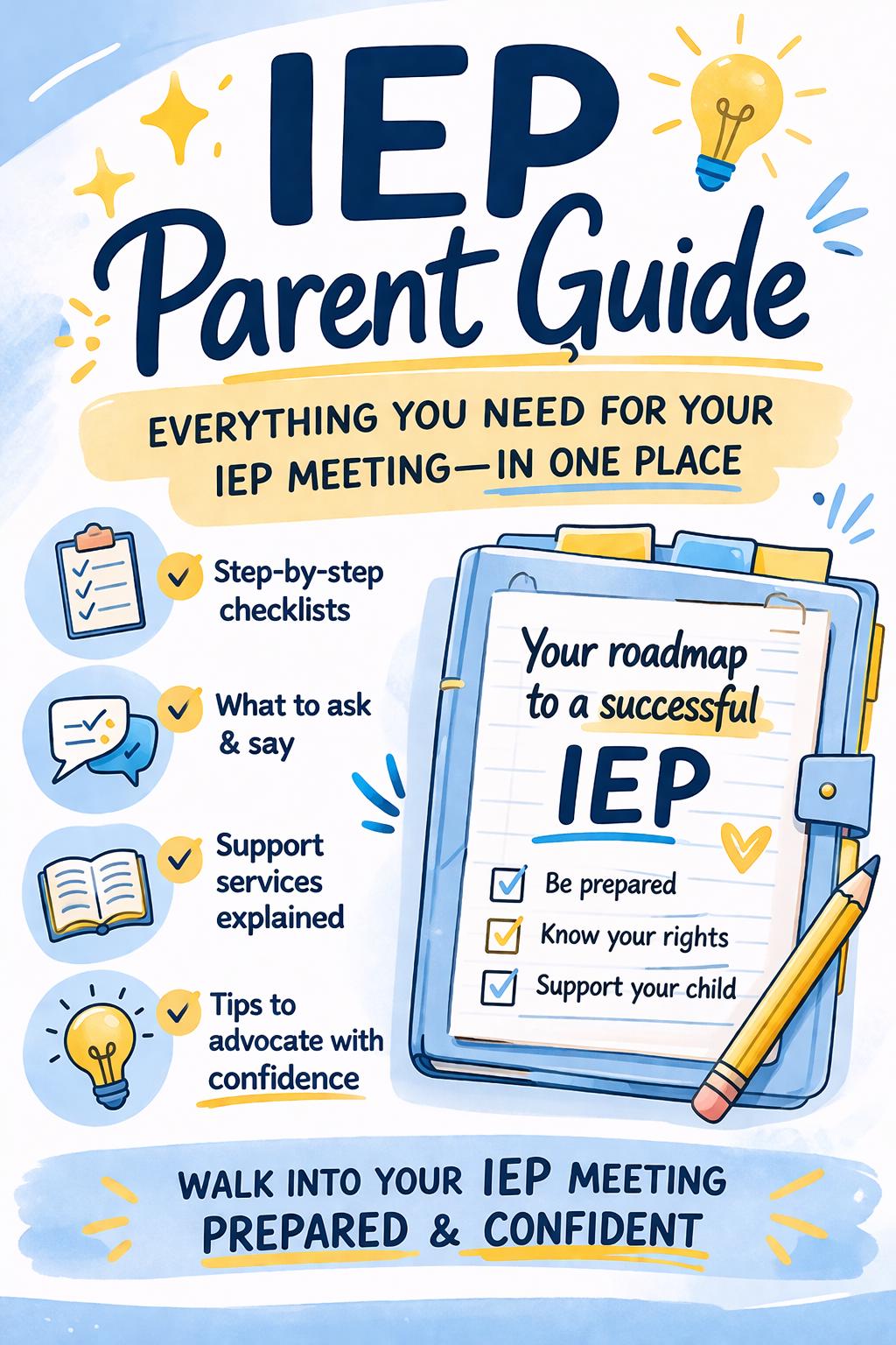 IEP Parent Guide Printable | IEP Meeting Checklist | Accommodations Vs ...
