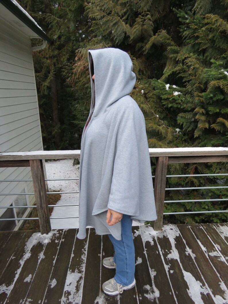 Womens Cloak, Hooded Poncho, Fleece Cloak, Poncho Women, Hooded Cape ...