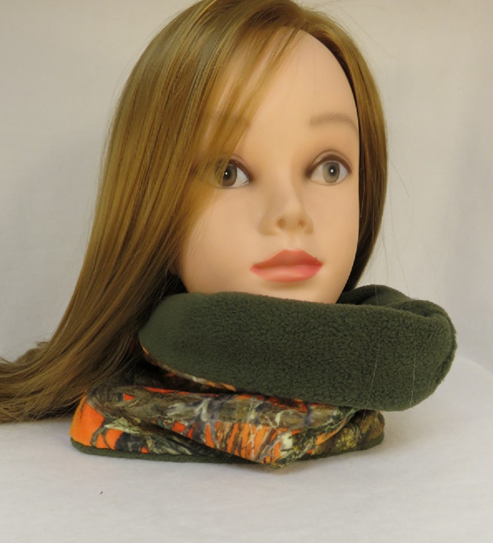 Orange Camo Fleece Cowl Hunters Cowl Hunter Orange Scarf - Etsy