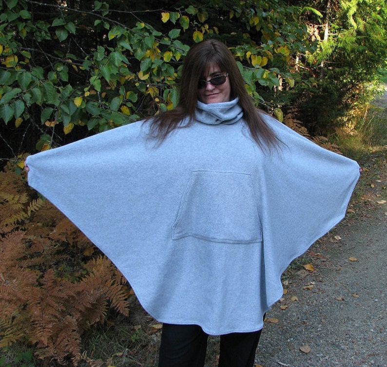 Poncho, Womens Poncho, Fleece Poncho, Cowl Poncho, Poncho for Women ...