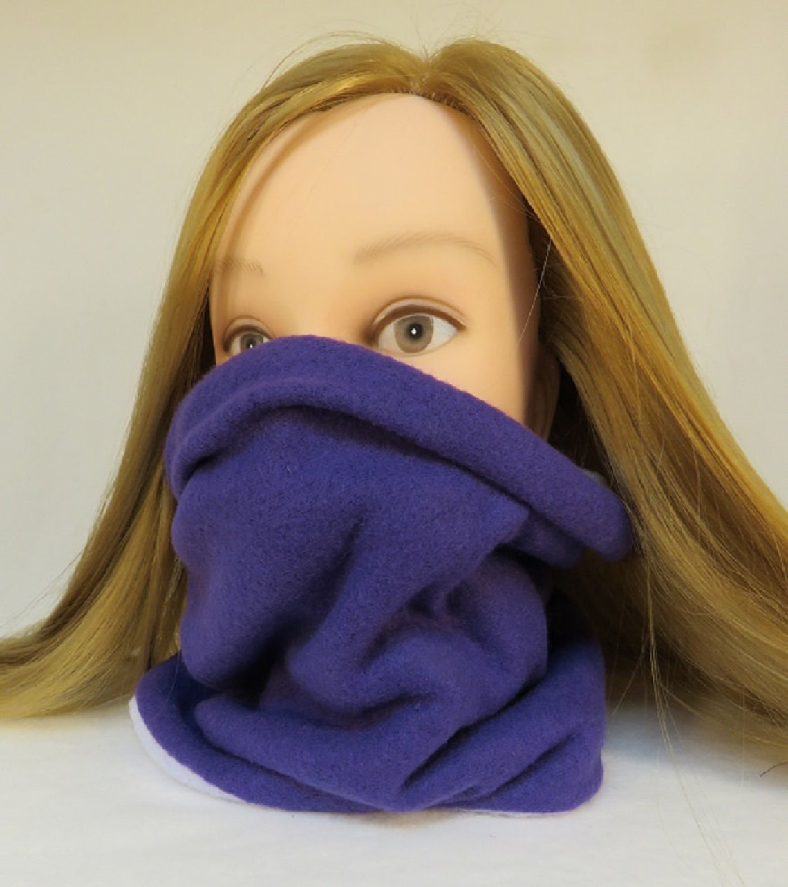 Fleece Cowl, Reversible Fleece Cowl, Neck Warmer, Double Layer, Winter ...