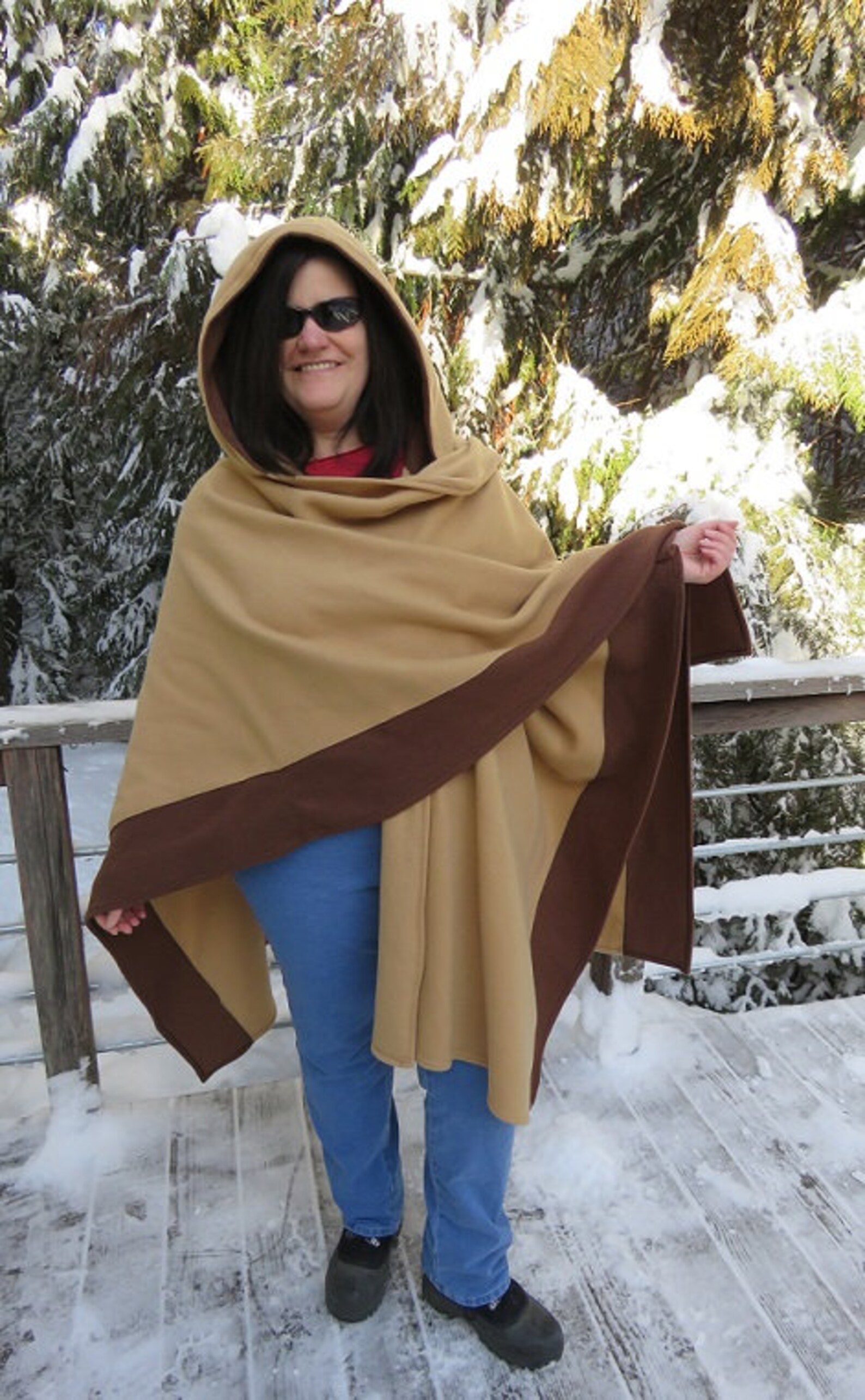 Hooded Wrap, Fleece Shawl, Mens Shawl, Hooded Fleece Poncho, Mens ...