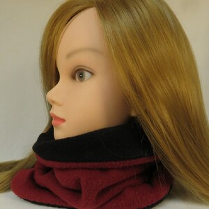 Fleece Cowl, Reversible Fleece Cowl, Neck Warmer, Double Layer, Winter ...