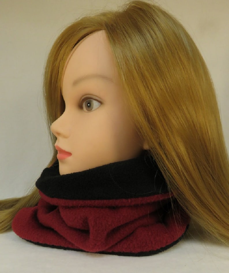 Fleece Cowl, Reversible Fleece Cowl, Neck Warmer, Double Layer, Winter ...