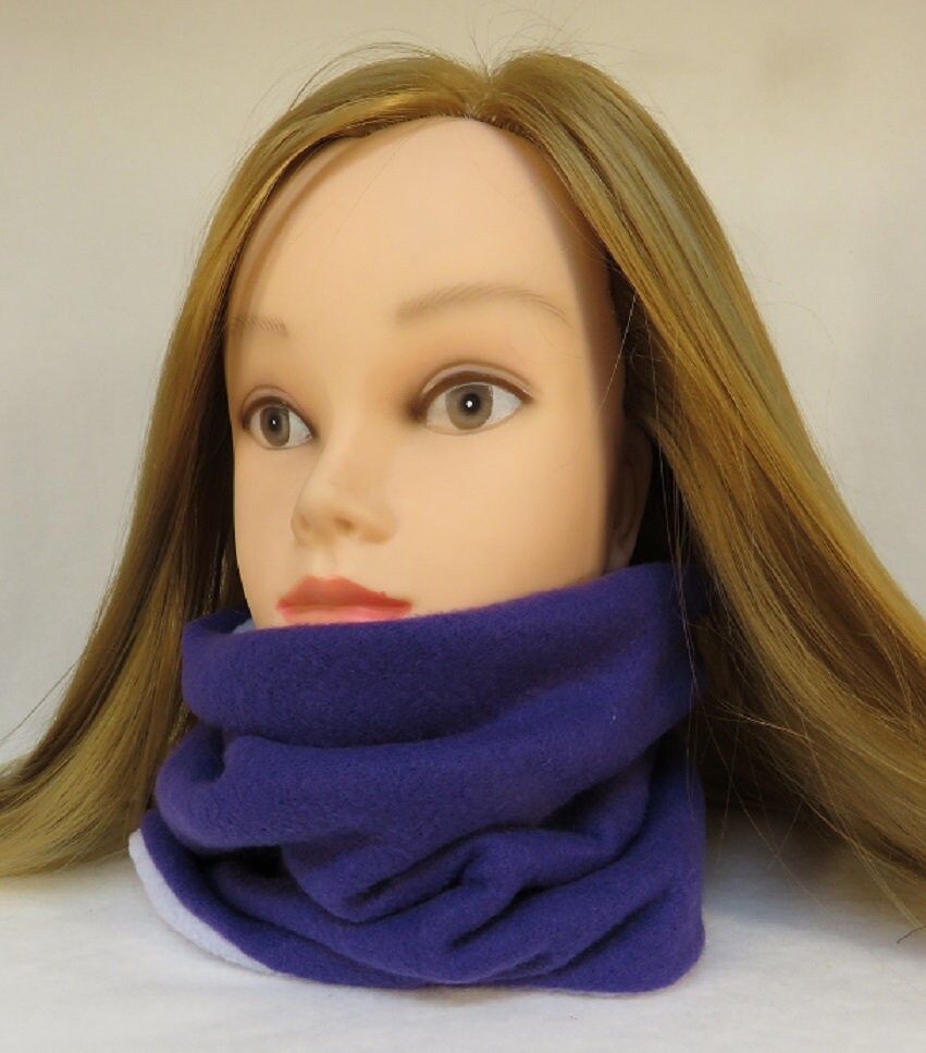 Fleece Cowl, Reversible Fleece Cowl, Neck Warmer, Double Layer, Winter ...