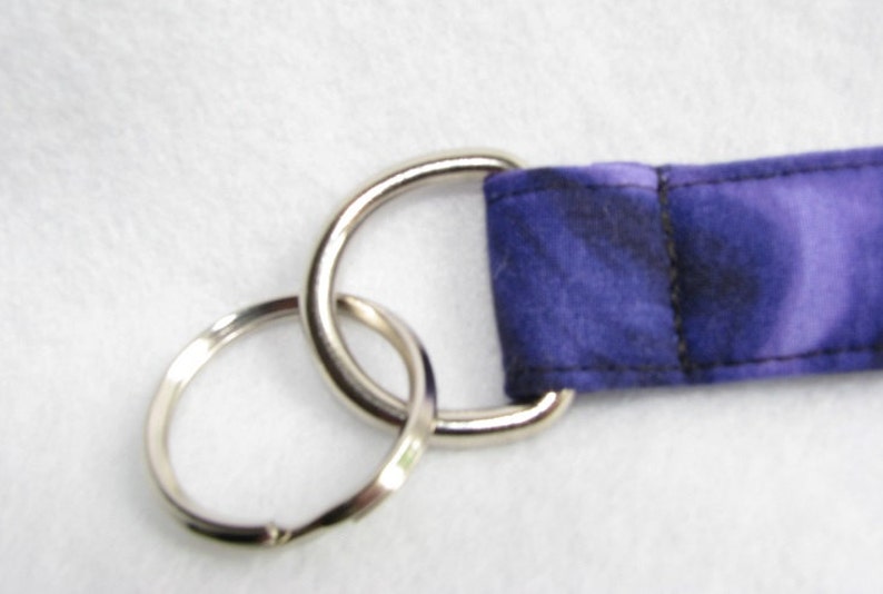 Purple Key Ring, Key Chain, Key Fob, Key Lanyard, Key Holder, Fabric ...
