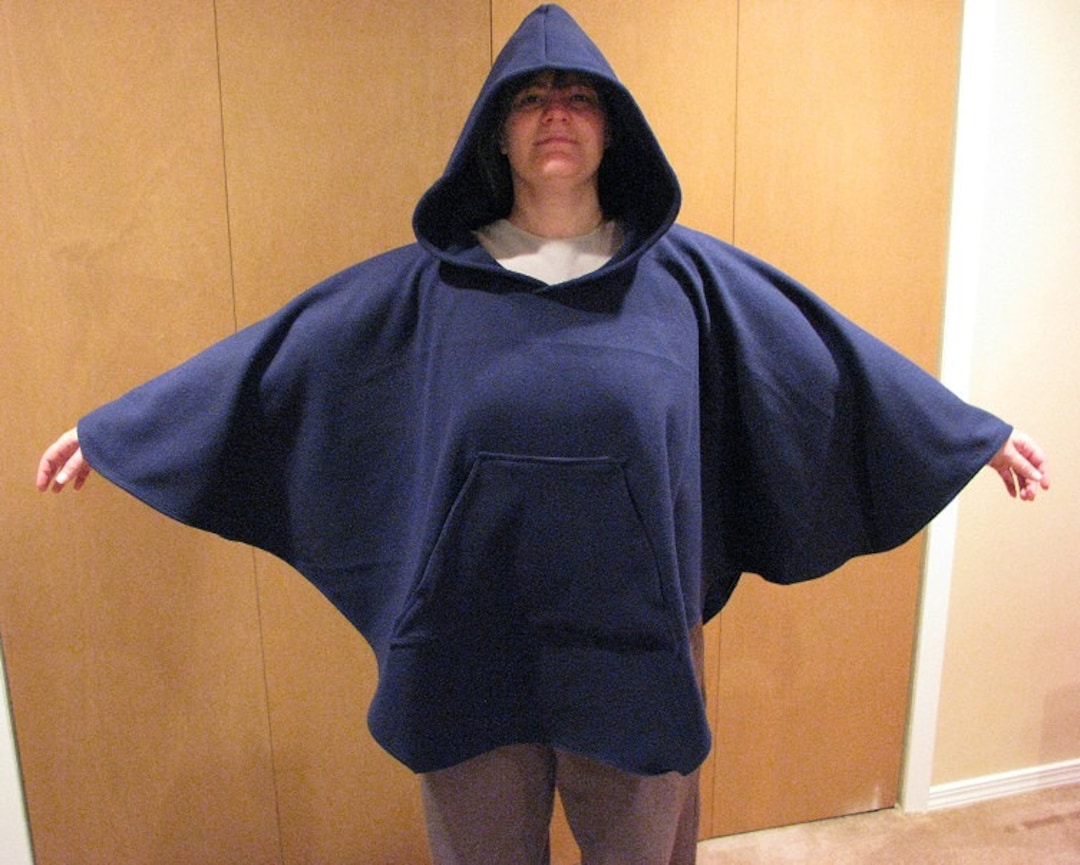 Poncho, mens poncho, hooded poncho, fleece poncho, hooded fleece poncho ...