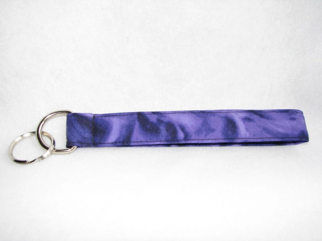 Purple Key Ring, Key Chain, Key Fob, Key Lanyard, Key Holder, Fabric ...