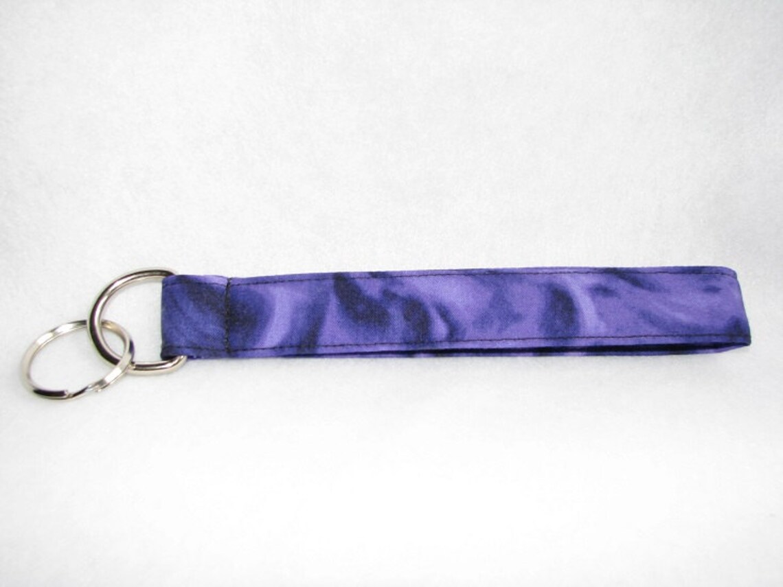 Purple Key Ring, Key Chain, Key Fob, Key Lanyard, Key Holder, Fabric ...