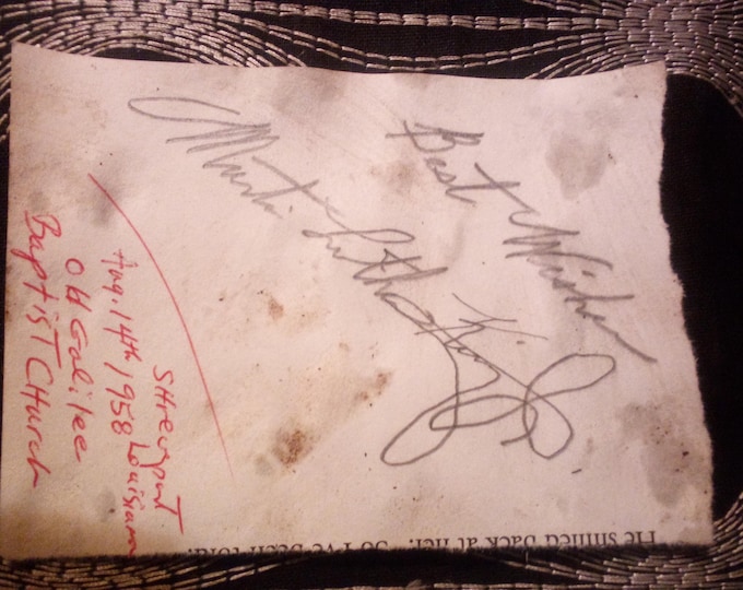 Martin Luther King Jr Autograph and Salutation Best Wishes Signed in ...