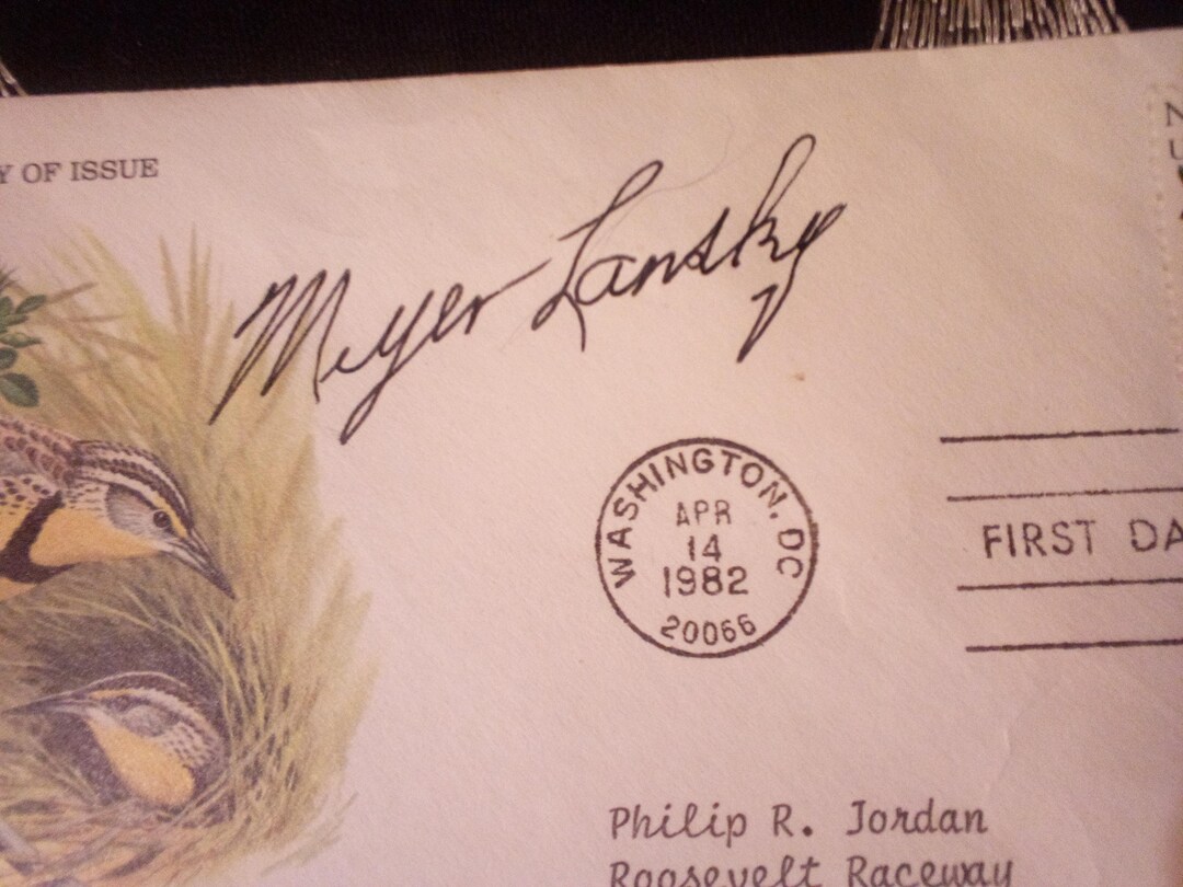 Myer Lansky Mob Boss Aka the Accountant Signed First Day Cover U.S Post ...