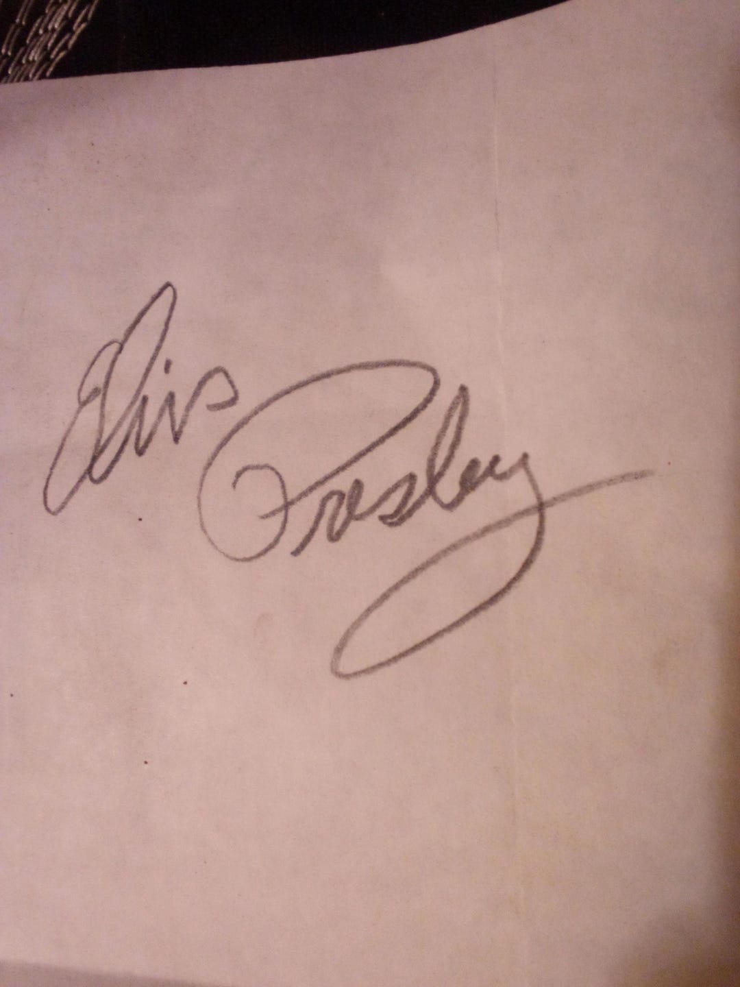 Elvis Presley Early Original Bold Autograph Dated 1956 While Playing at ...