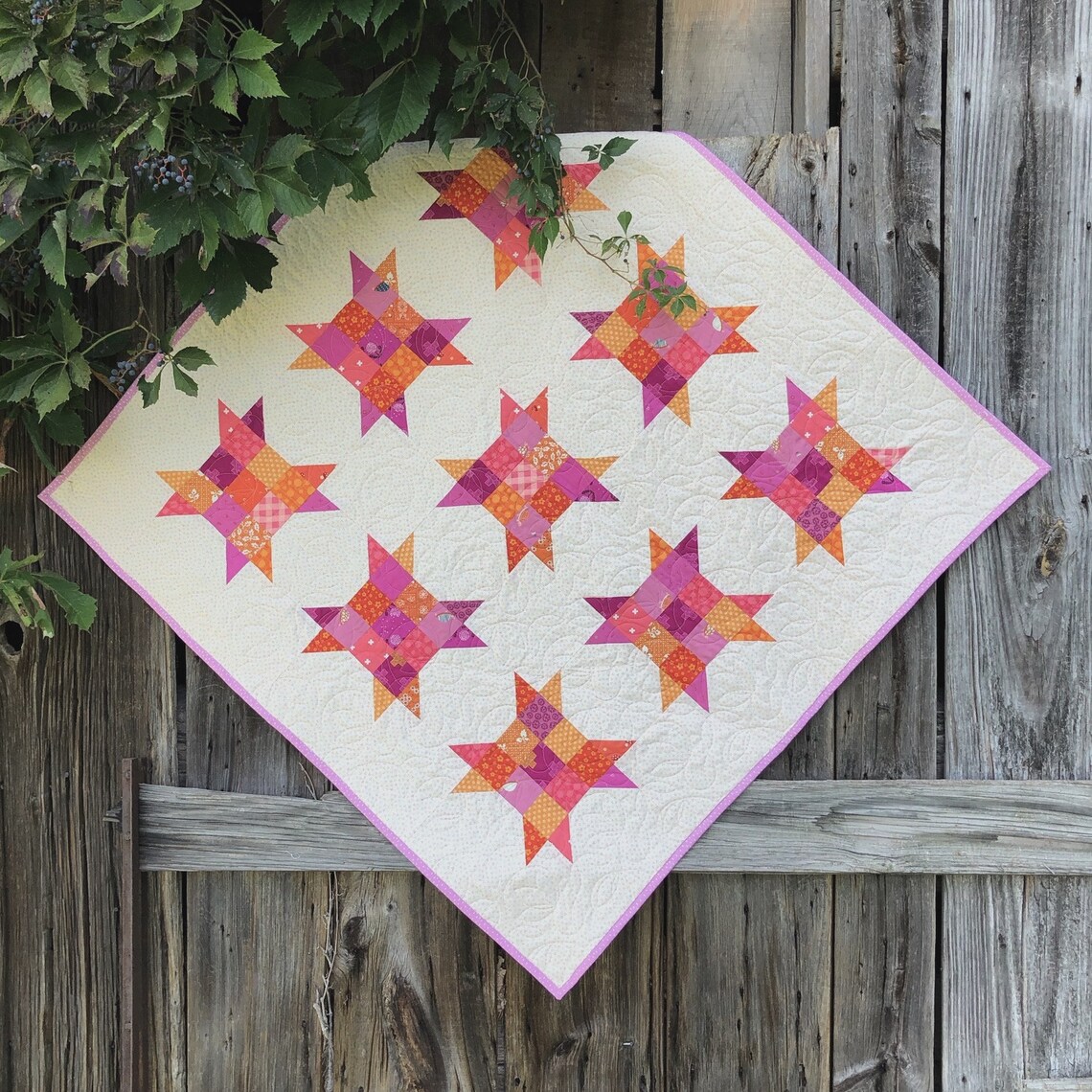 PDF | 9-patch Scrappy Star Quilt Pattern - Etsy