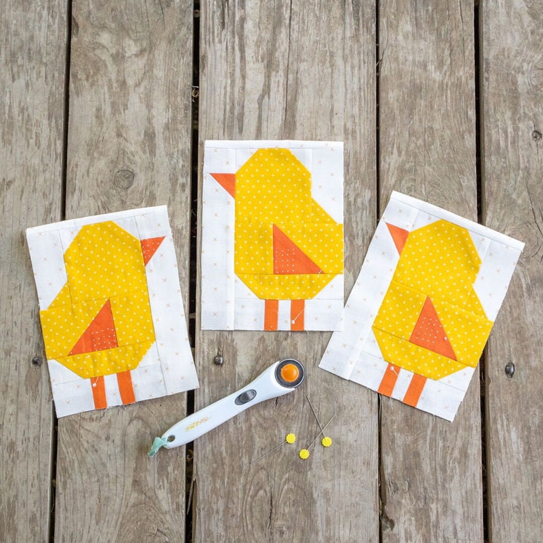PDF | Spring Chick Quilt Block Pattern | Traditionally Pieced - Etsy