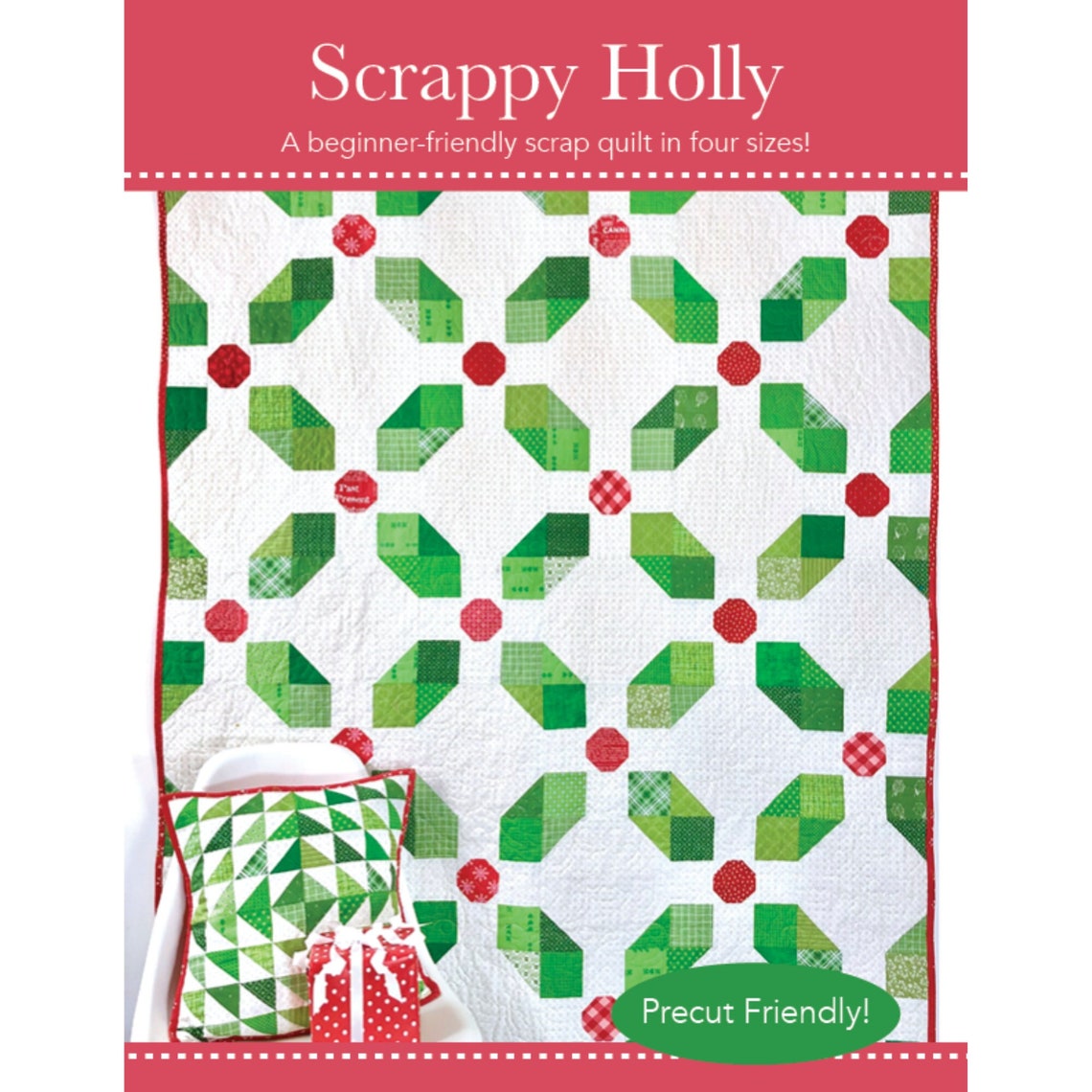 PDF Scrappy Holly Christmas Quilt Pattern With Coordinating - Etsy