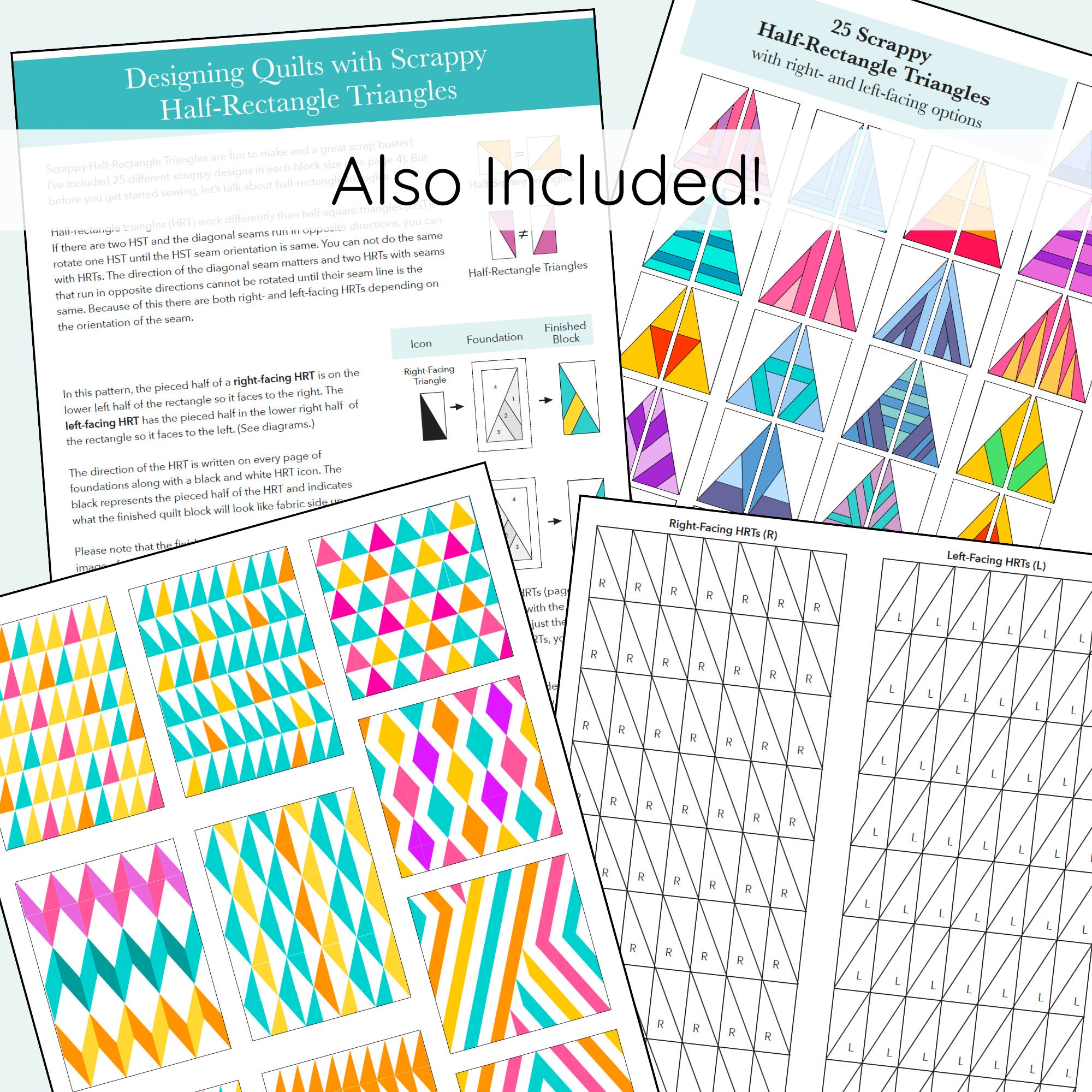 PDF | Complete Set of Scrappy Half-rectangle Triangle Foundations | 5 ...