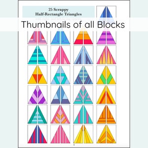 PDF | 4" X 8" Scrappy Half-rectangle Triangle Foundations| A Scrap ...