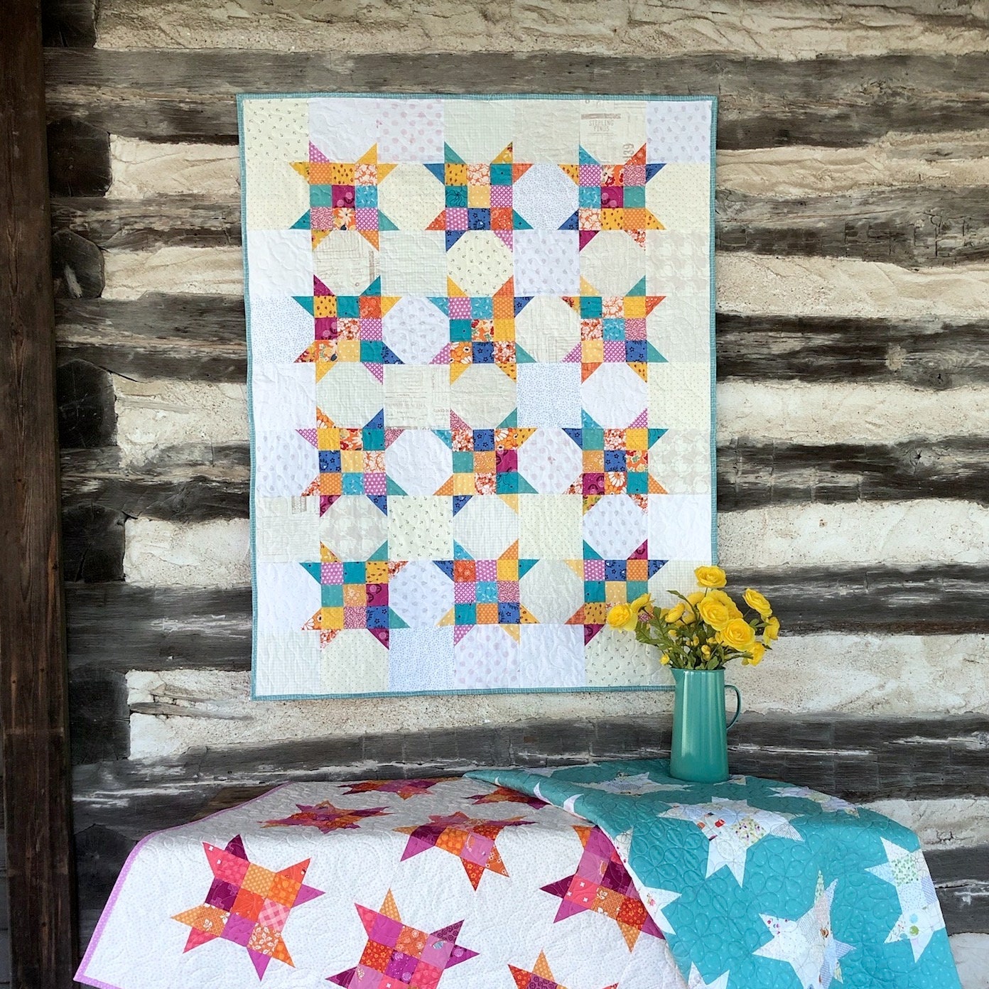 PDF | 9-patch Scrappy Star Quilt Pattern - Etsy