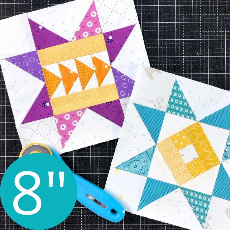 PDF | Large Sizes Scrappy Star Foundation Bundle | Paper-pieced Quilt ...