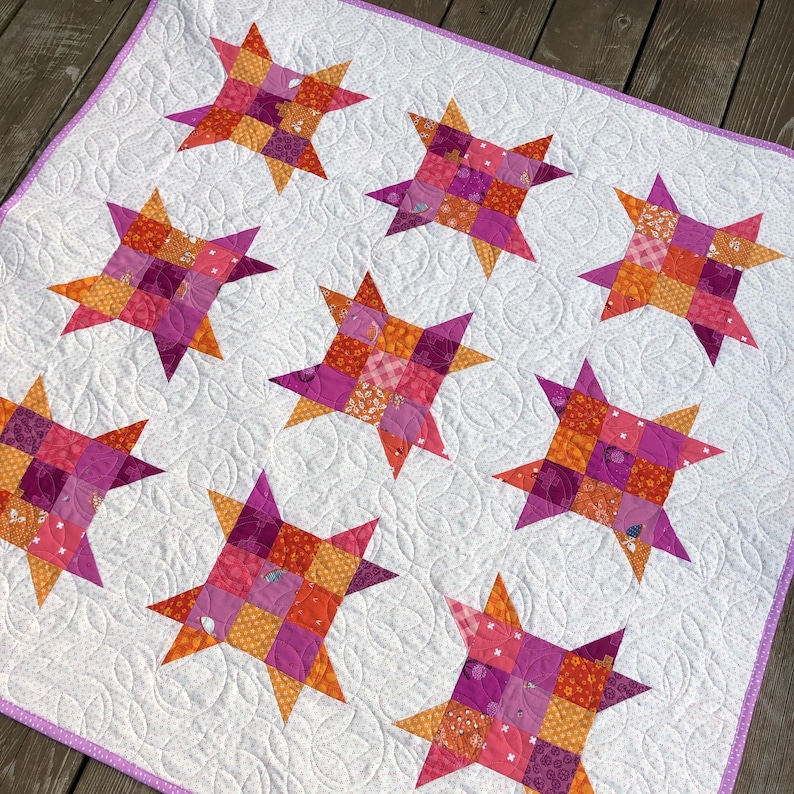 PDF | 9-patch Scrappy Star Quilt Pattern - Etsy
