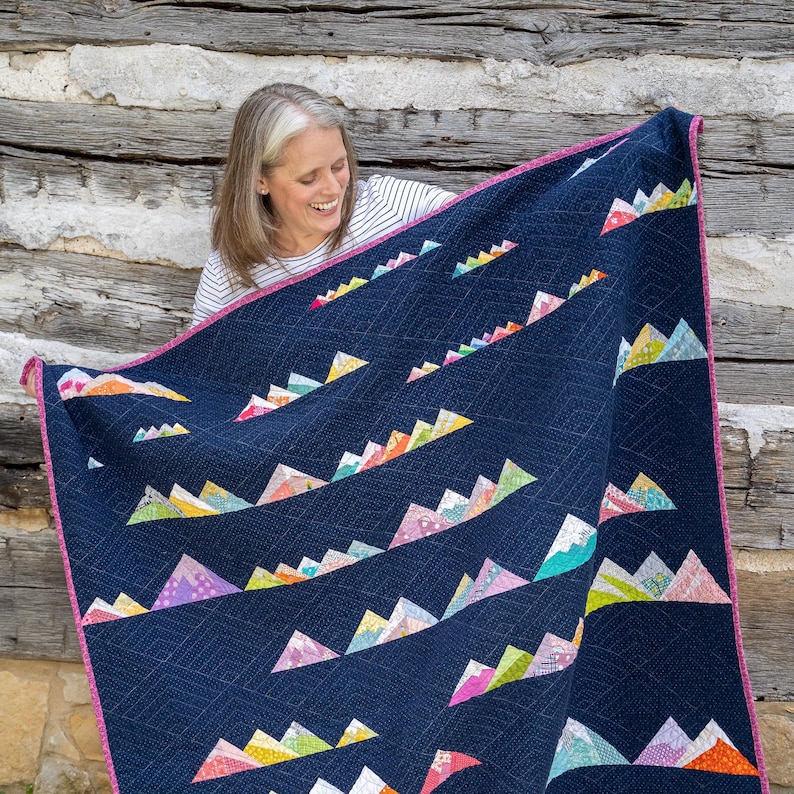 PDF | Scrappy Mountain Range Quilt Pattern | A Foundation Paper-pieced ...