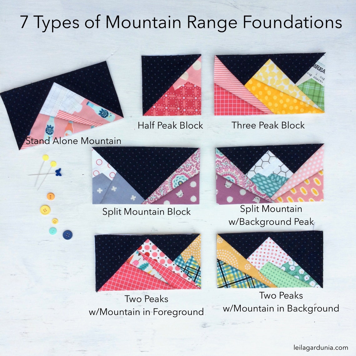 Mini Scrappy Mountain Ranges PDF Quilt Pattern - Etsy Canada