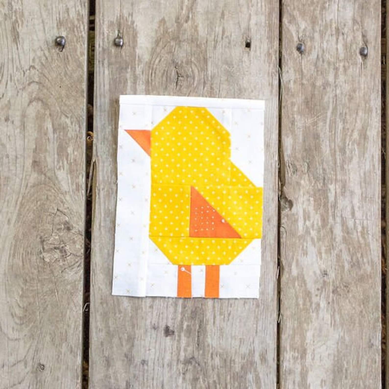 PDF | Spring Chick Quilt Block Pattern | Traditionally Pieced - Etsy