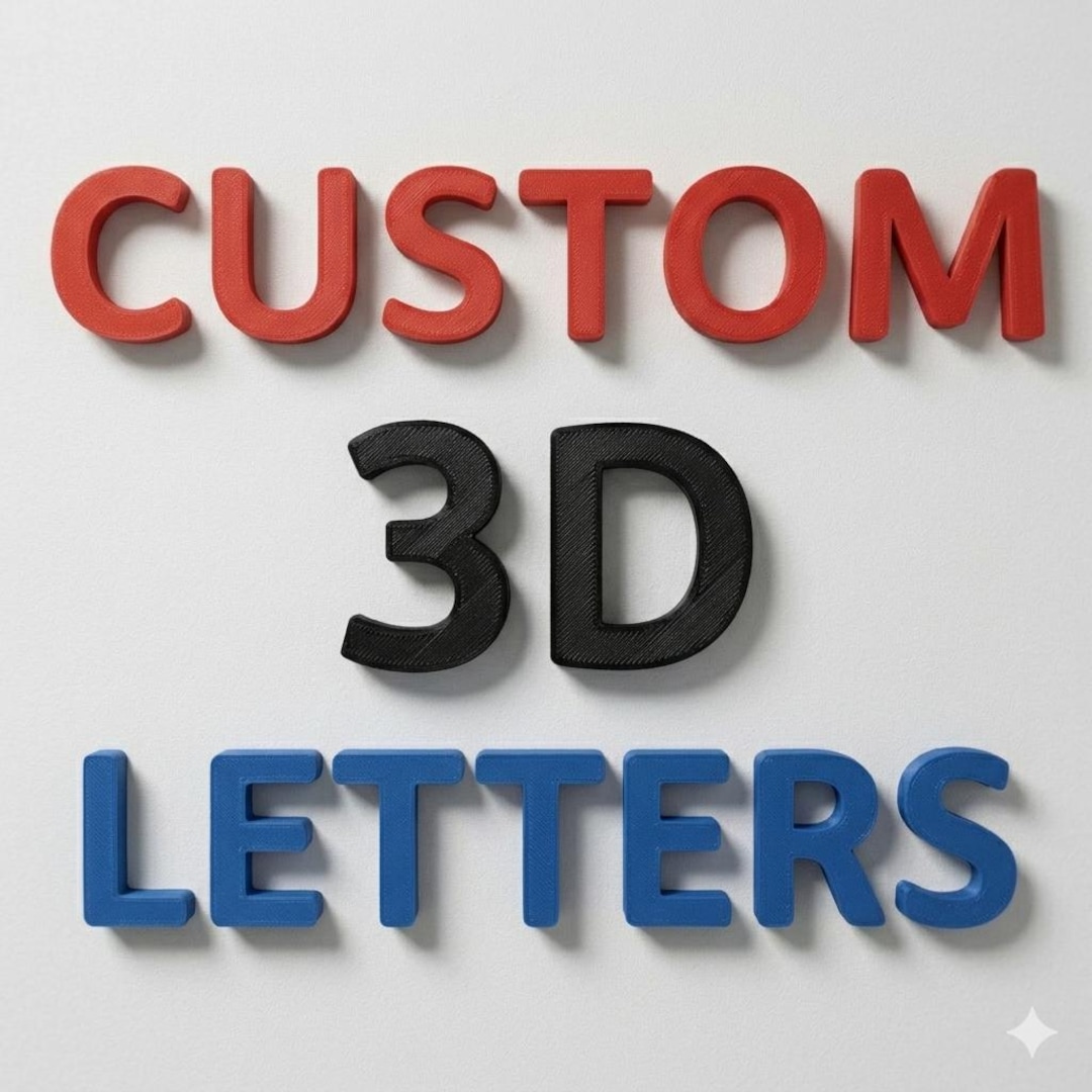 Custom 3D Printed Plastic Letters & Numbers | Any Font | Any Size ...
