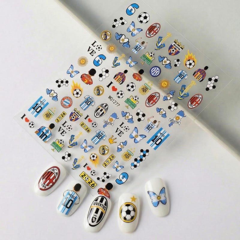 Soccer Nail Decals - Etsy