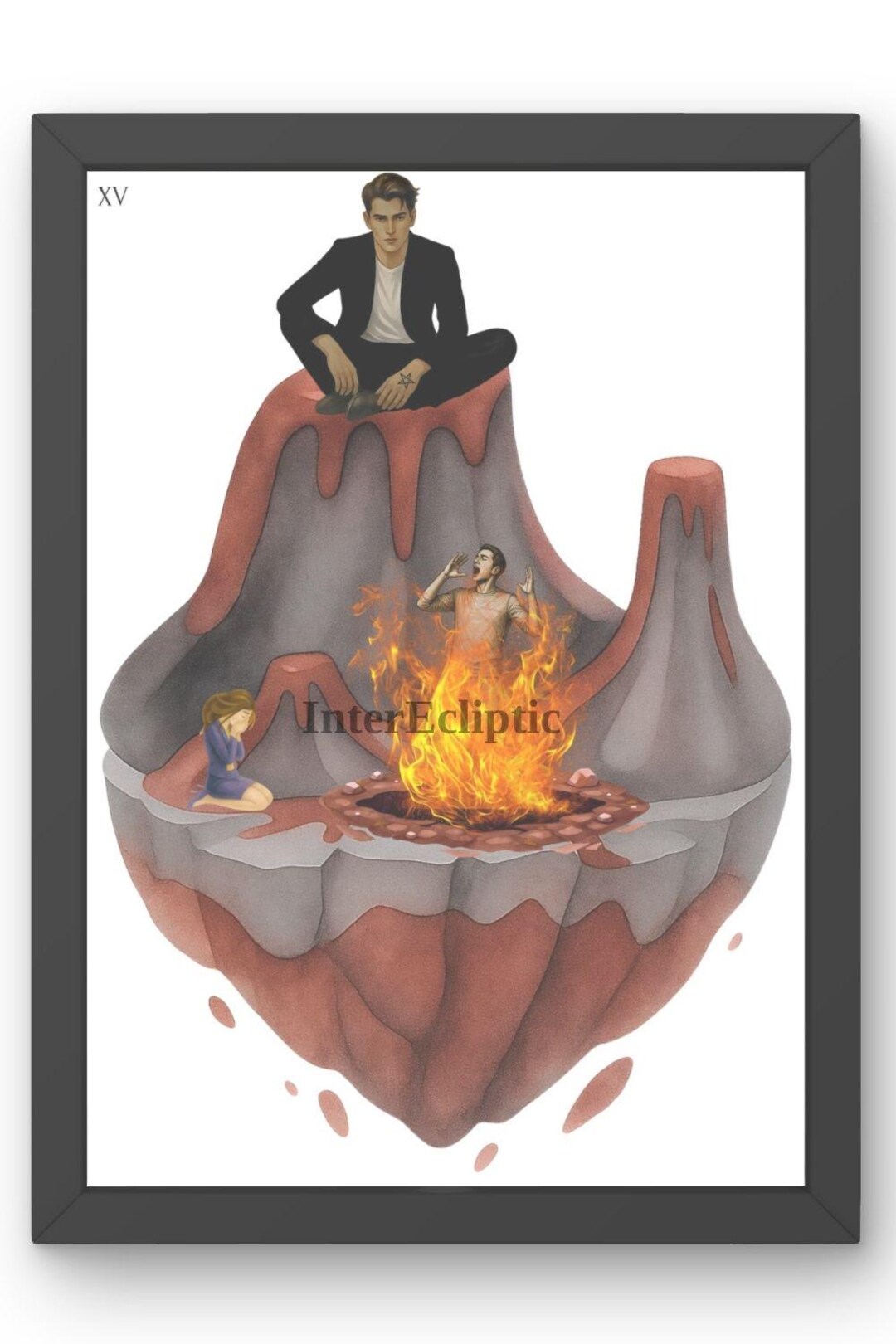 The Devil Tarot Card Horror | Tattoo Design | Dark Horror Wall Art ...