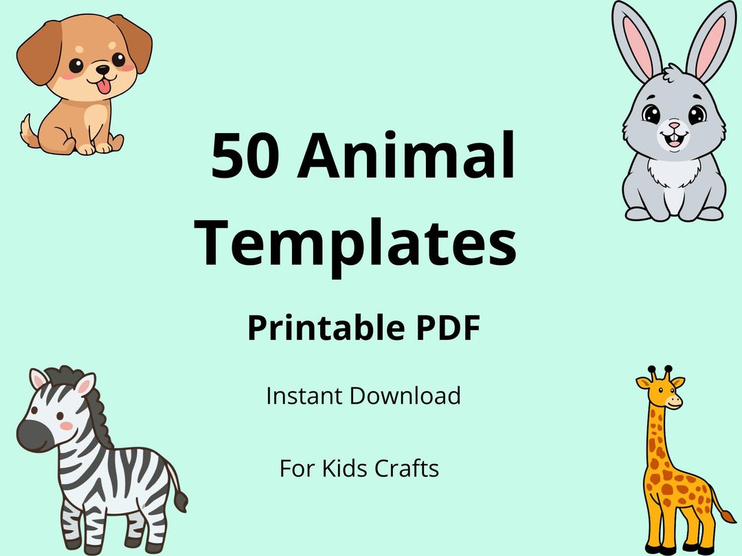 50 Printable Animal Templates in EVA Foam | Crafts for Kids ...