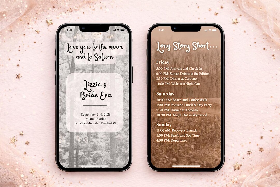 Editable Bachelorette Itinerary Template, Bride Era Invite, Folklore ...