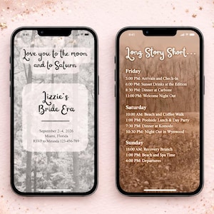 Editable Bachelorette Itinerary Template, Bride Era Invite, Folklore ...