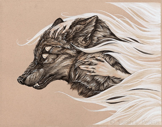 Shapeshifter Wolf Art Print | Etsy
