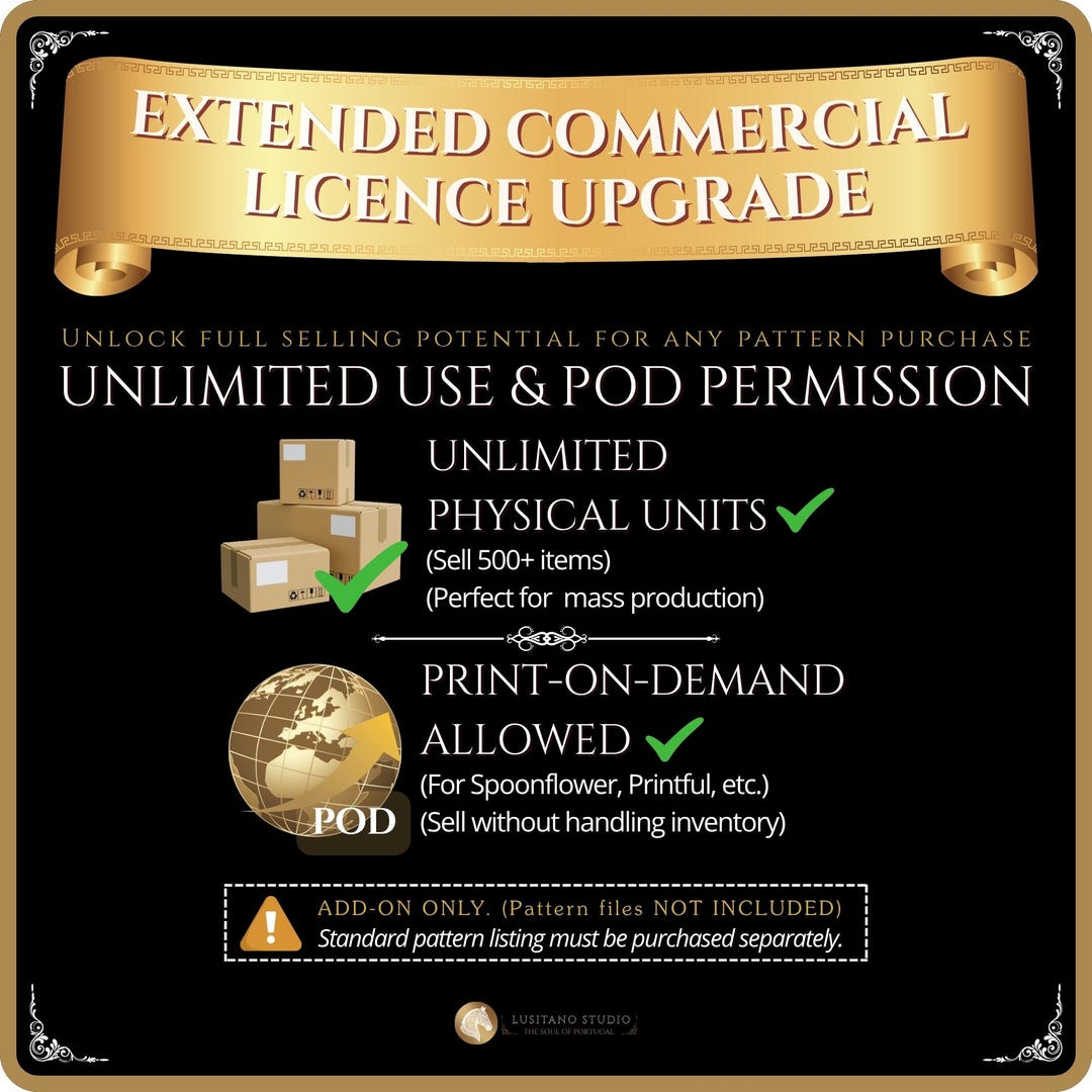 Extended Commercial License for ONE Pattern Bundle | Unlimited Physical ...
