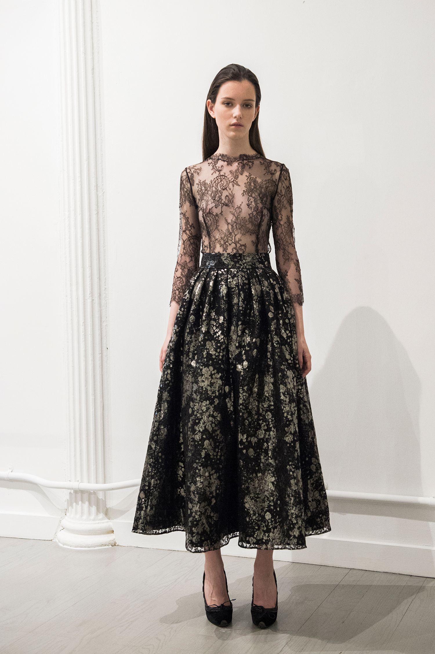 Haute Couture Lace Skirt With Golden Brushes. - Etsy