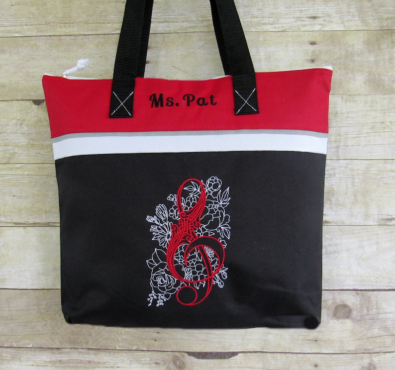 Music Teacher Gift Treble Clef Musical Note Tote Bag Music - Etsy