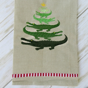 Gator Christmas Tree, Alligator Christmas Kitchen Towels, UF Fan ...