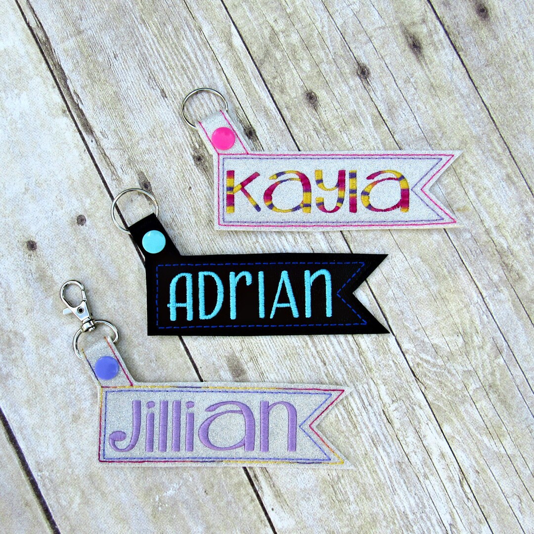 Custom Name Tag for Backpacks, Purses, Bags, Briefcases, Flag Shaped ...