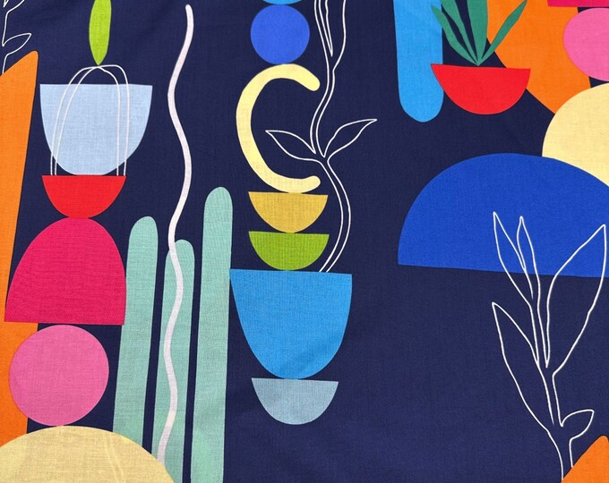 1 Yard Alexander Henry Moderna Mexicana Deep Blue Cotton Fabric - Etsy