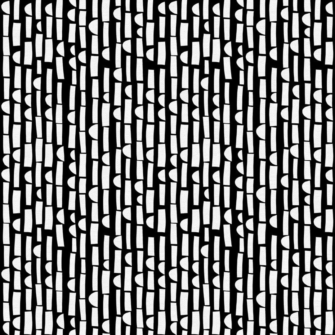 1 Yard Abstract Collage Stripe Black White 209191 Ampersand Design ...