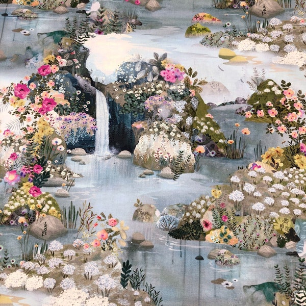 Waterfall Fabric - Etsy