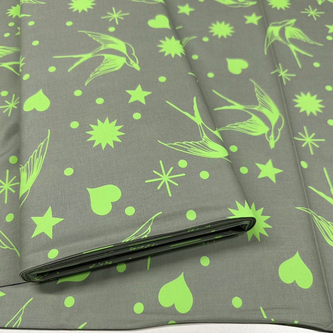 1 Yard Tula Pink Neon True Colors Fairy Flakes Karma Cotton Fabric ...