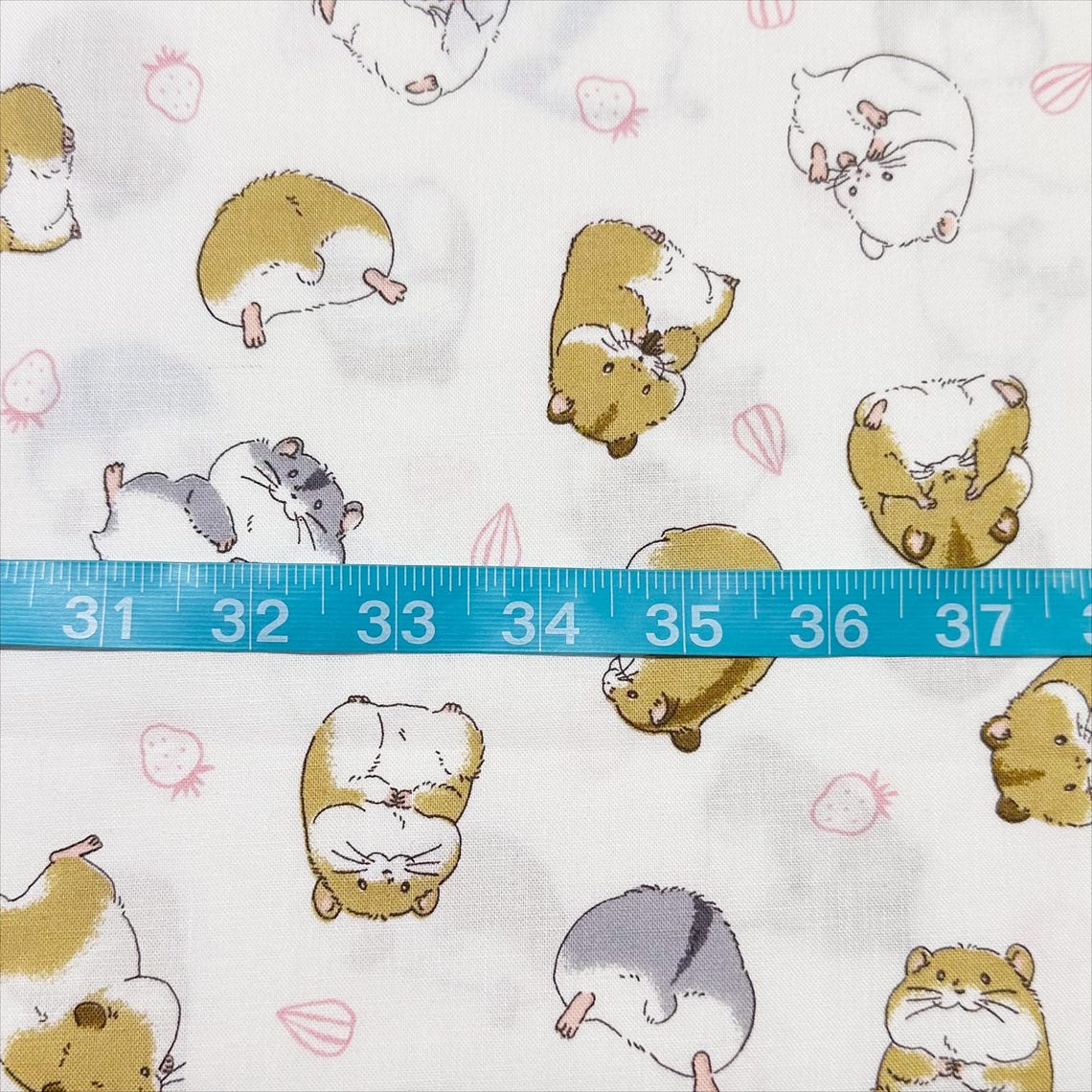 1 Yard Cute Hamsters Cotton Fabric, Cosmo Textiles Imported From Japan ...